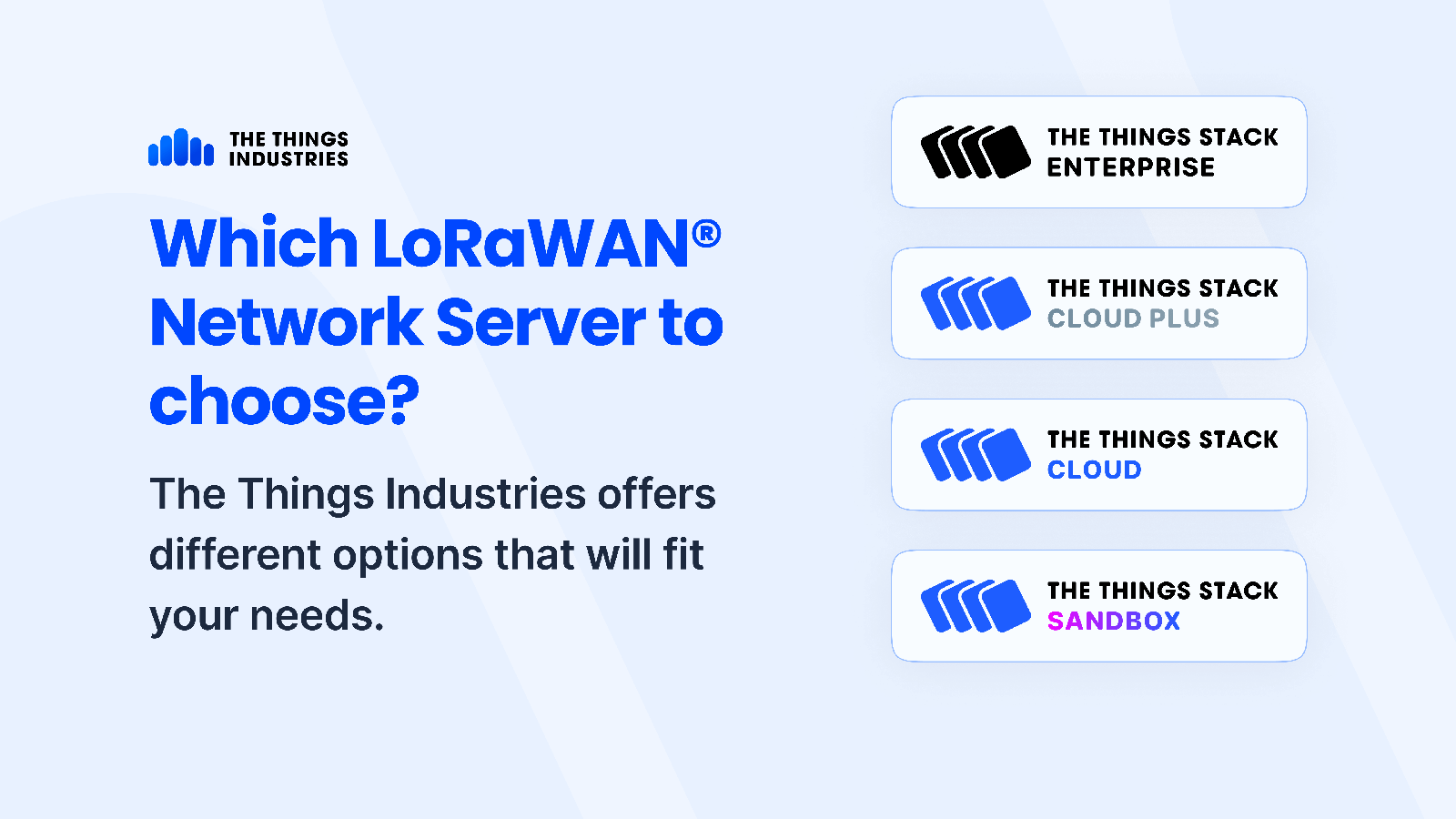 Which LoRaWAN® Network Server to Choose? | The Things Industries